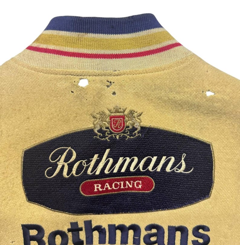 Vintage Rothmans Williams Renault Racing Varsity Wool Jacket F1 Team ...