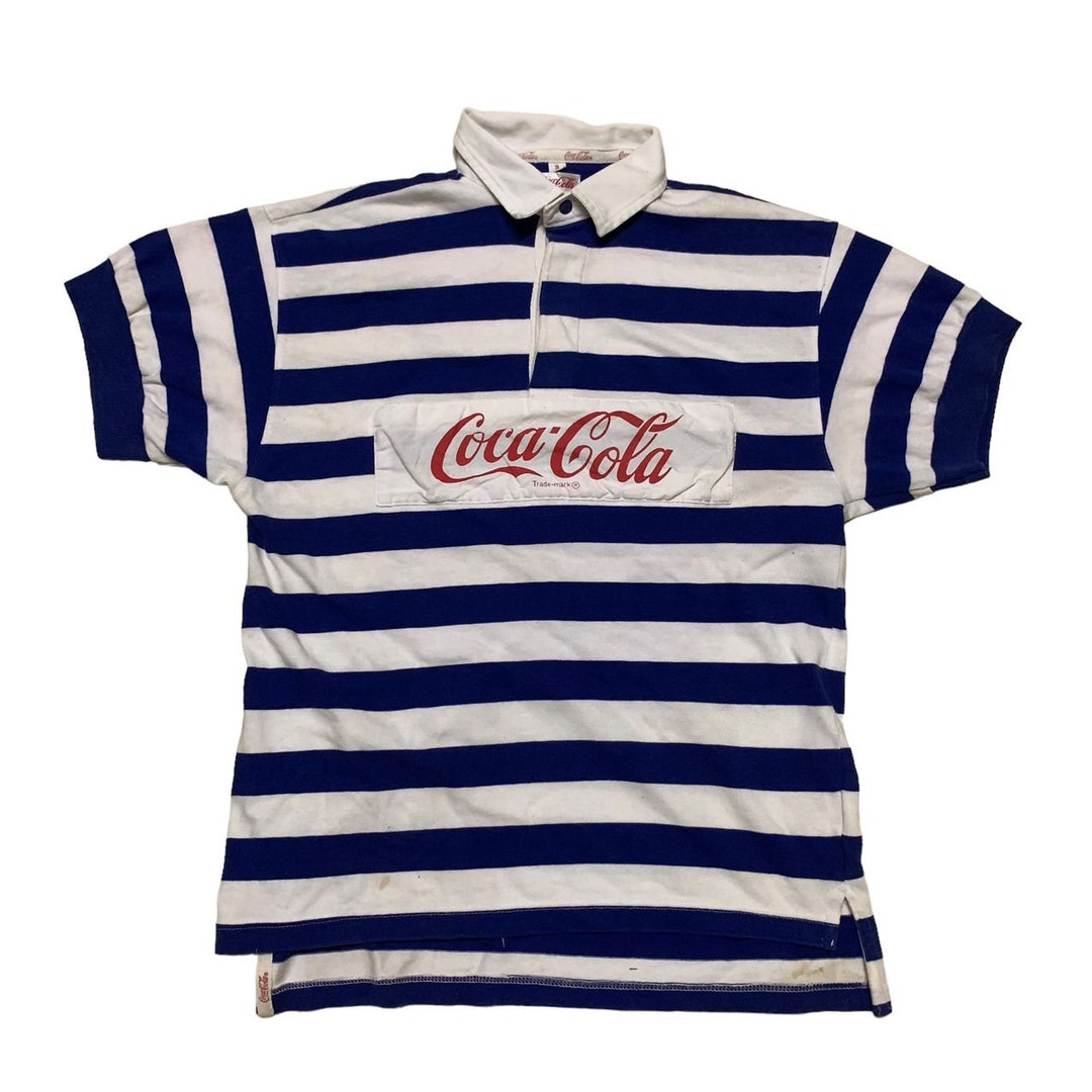 Vintage Coca-cola Polo Rugby Shirt - Etsy