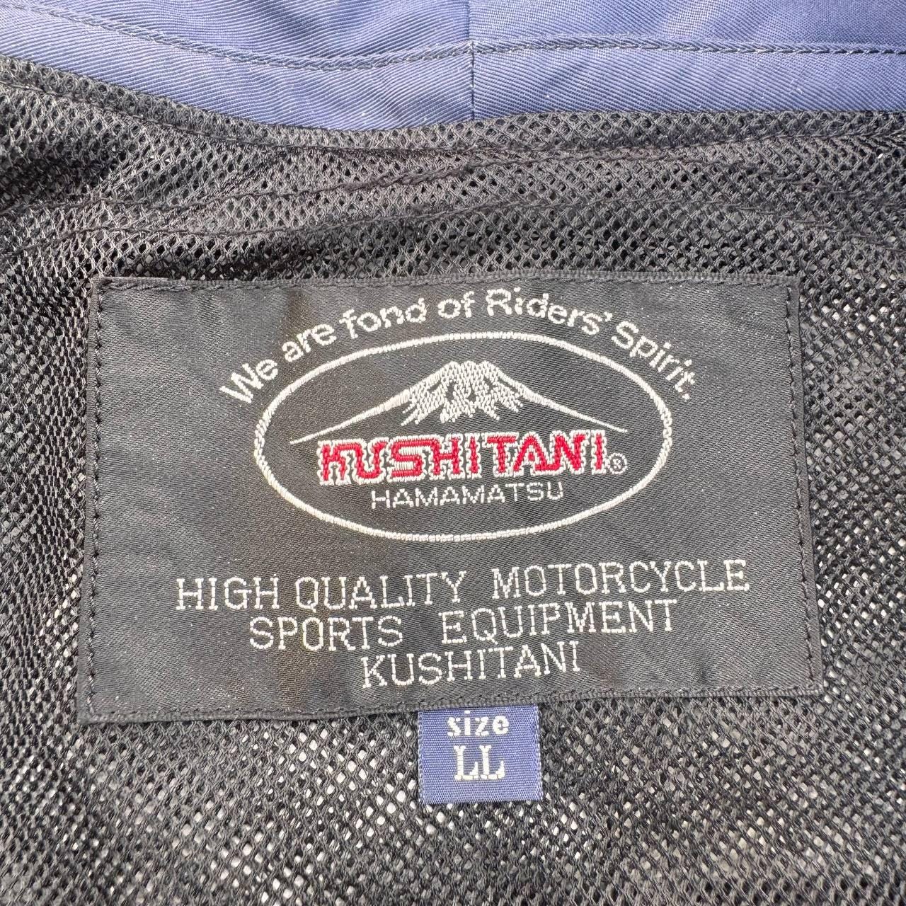 Vintage Kushitani Motorcycle Jacket Navy Blue Japanese Motorbike Riding ...