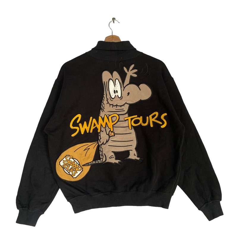Vintage 80s 90s Swamp Tours Sweatshirt,medium Size,black Color,turtle ...