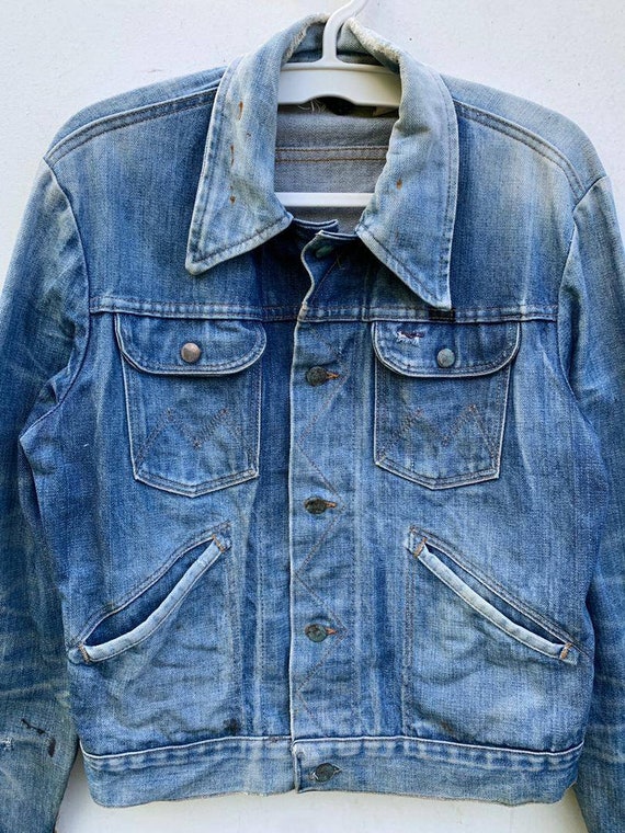 60s 70s Vintage Maverick Blue Bell Selvedge Denim Jac… - Gem