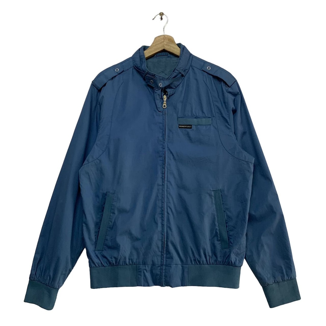 Vintage Members Only Jacket Medium Size Blue Color - Etsy