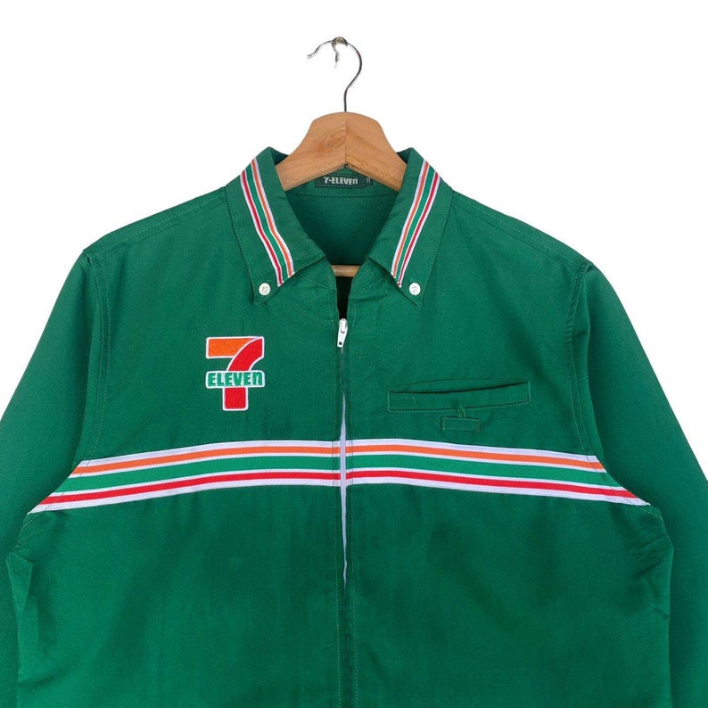Vintage 7-eleven Staff Polo Shirt Vintage Clothing Long Sleeve Uniform ...