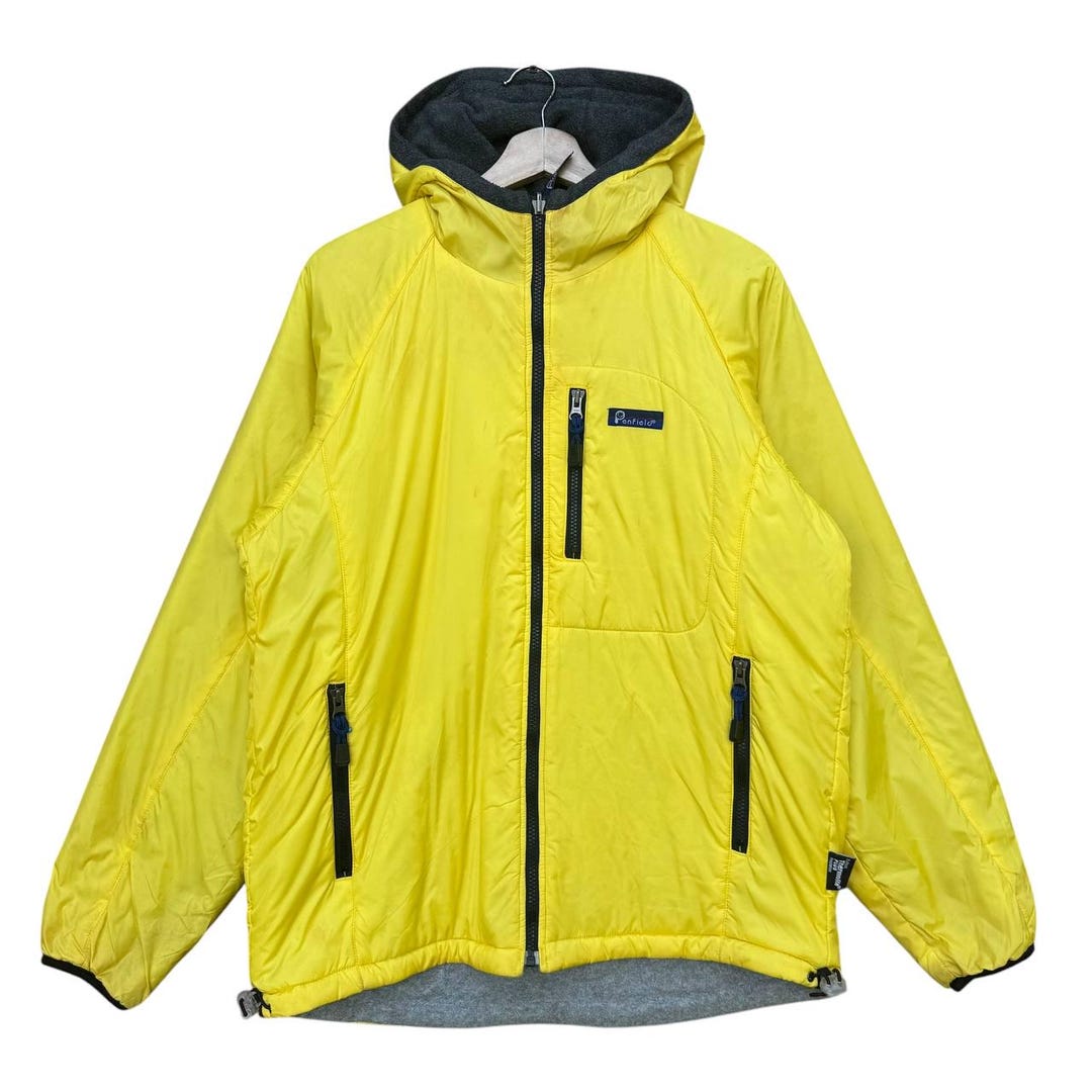 Vintage Penfield Reversible Hooded Jacket Yellow Fleece Lined Outdoor ...