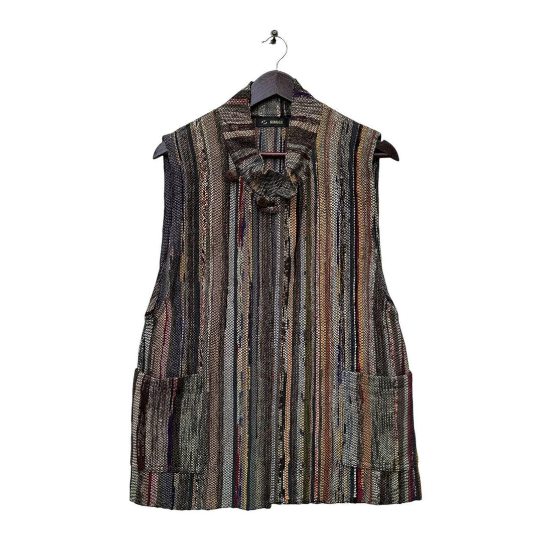 Vintage Japanese Brand Nomura Striped Vest Jacket,boho Fashion,retro ...