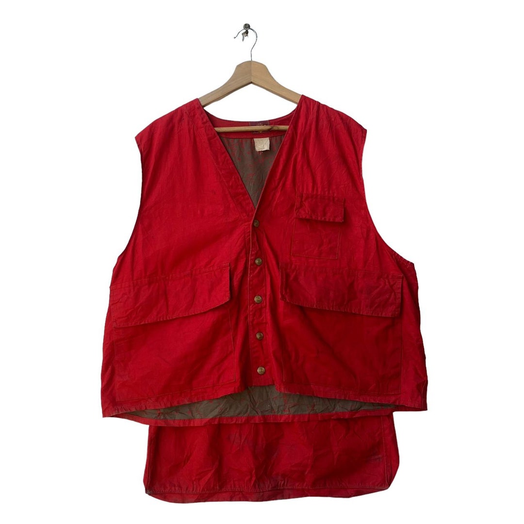 Vintage 40s 50s IDEAL Hunting Vest,red Color - Etsy