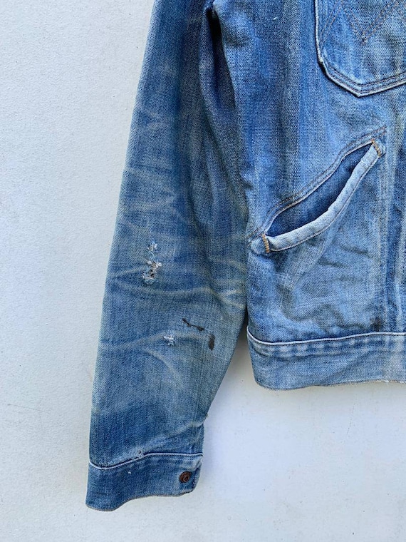 60s 70s Vintage Maverick Blue Bell Selvedge Denim Jac… - Gem