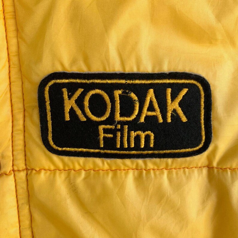 Vintage Kodak Film Puffer Patch Logo Vest Vintage Clothing 90s Vest Men ...