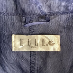 Vintage ELLE Paris Long Light Jacket,dark Blue Color,nylon Jacket ...