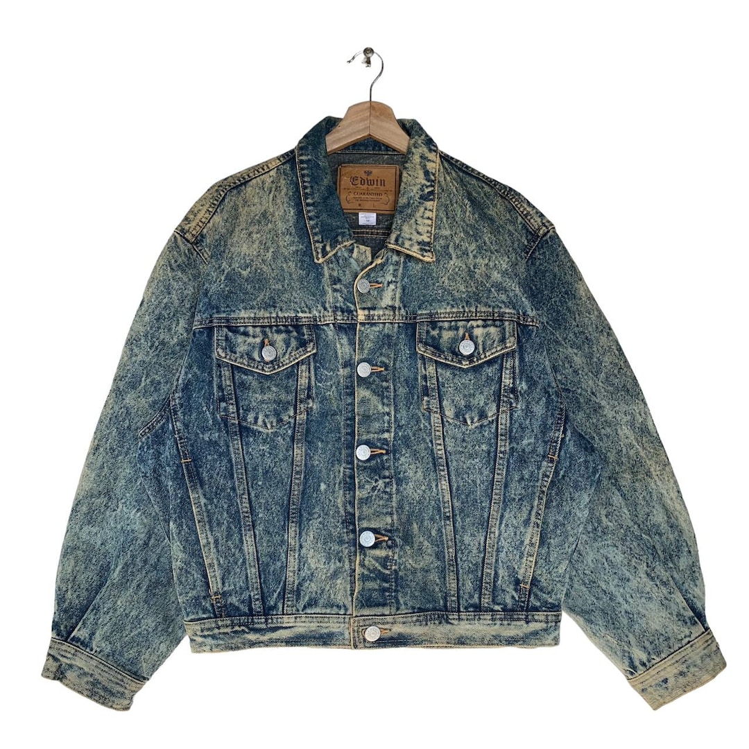 Vintage Edwin Denim Trucker Jacket,medium Size,90s Edwin Jacket,classic ...