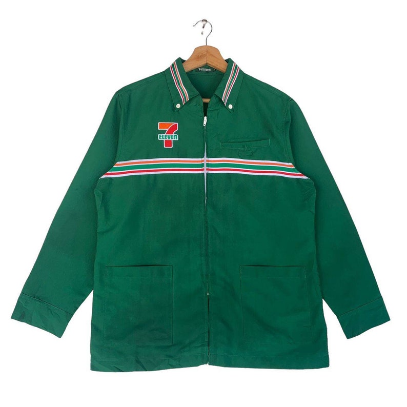 Vintage 7-eleven Staff Polo Shirt Vintage Clothing Long Sleeve Uniform ...
