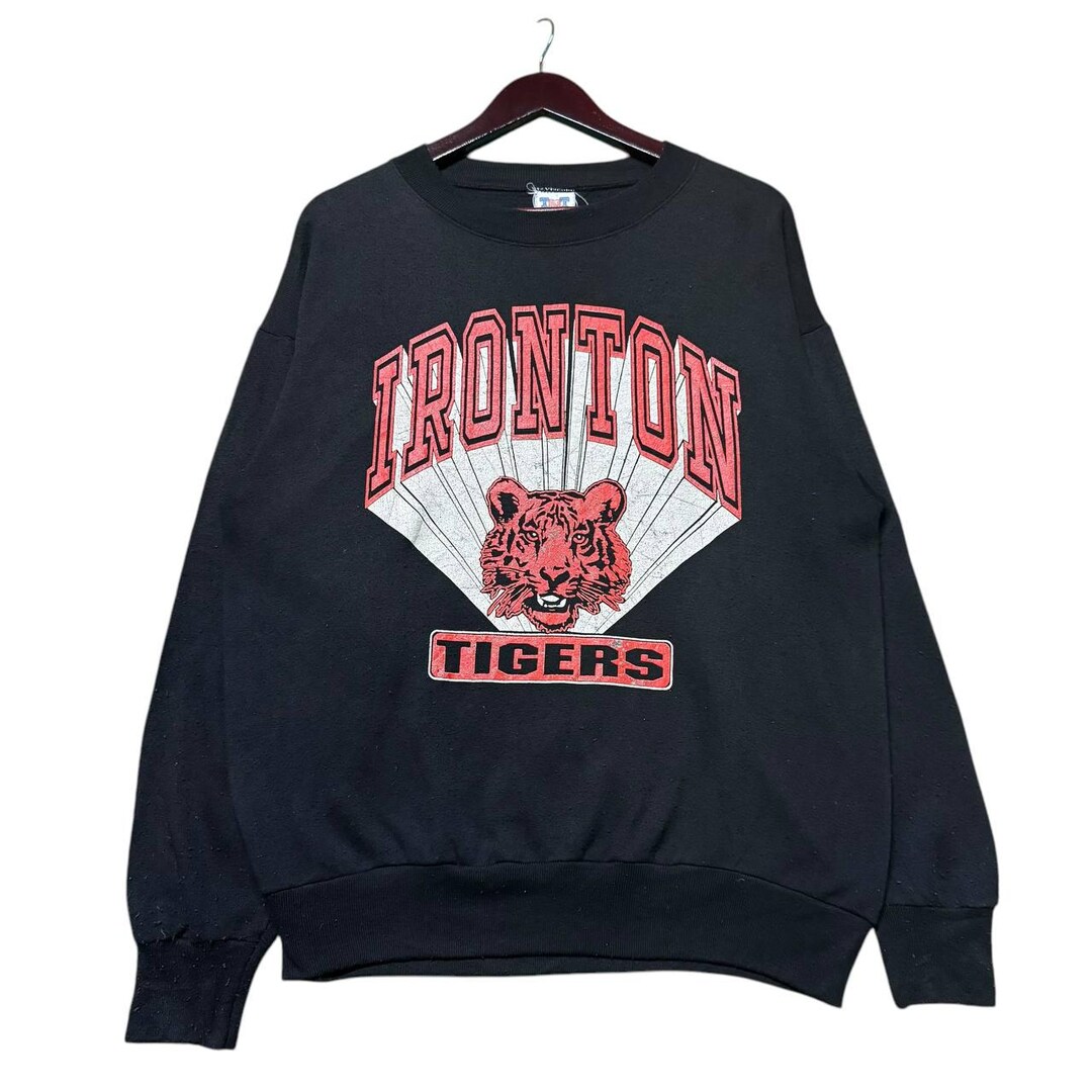 Vintage Ironton Tigers Pullover Sweatshirt,crewneck Pullover Black ...