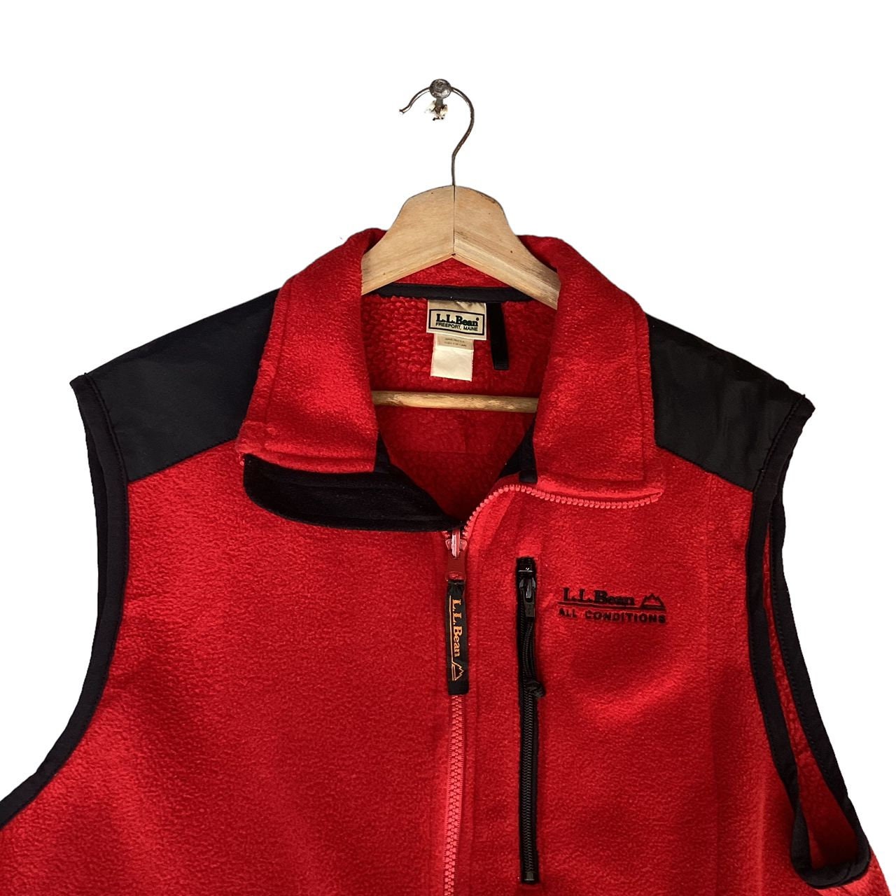Vintage LL Bean Fleece Vest Jacket,medium Regular Size,red Color,winter ...