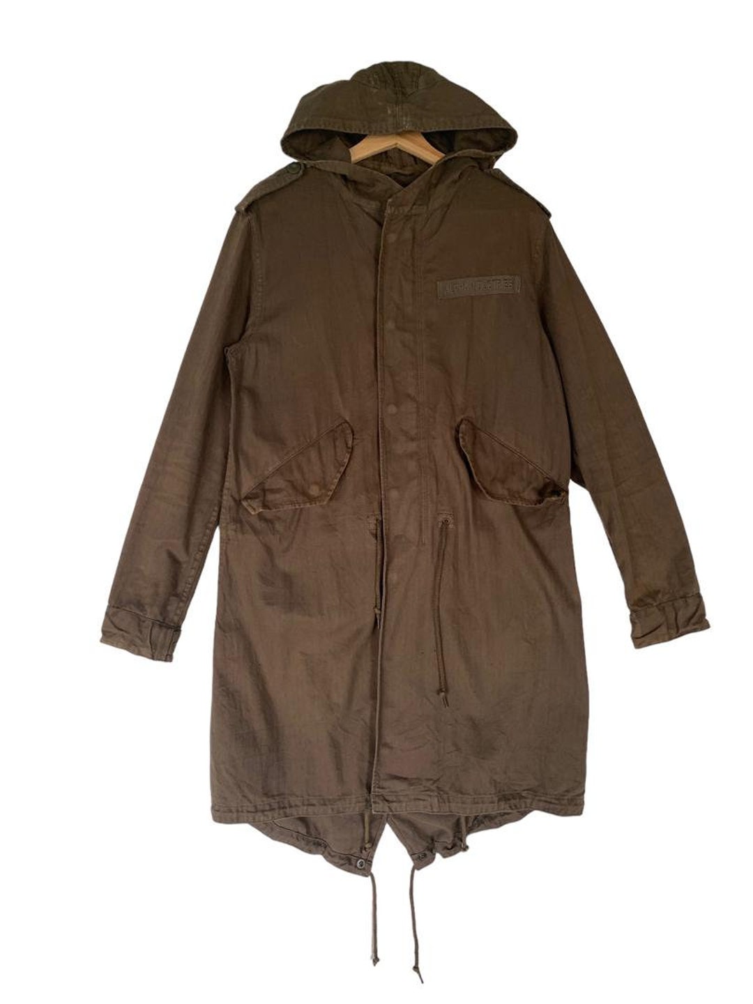 Alpha Industries Fishtail Parka Jacket Hbt Cotton,medium Size Brown ...
