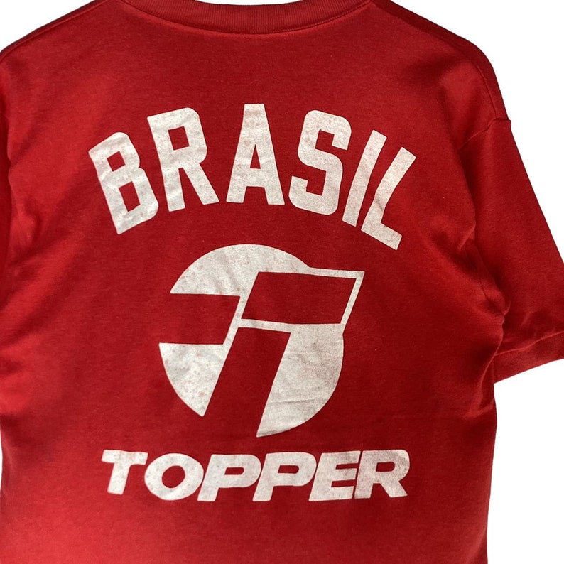 Vintage 70s Topper CBF Brasil Tshirt,brazilian Football Confederation ...