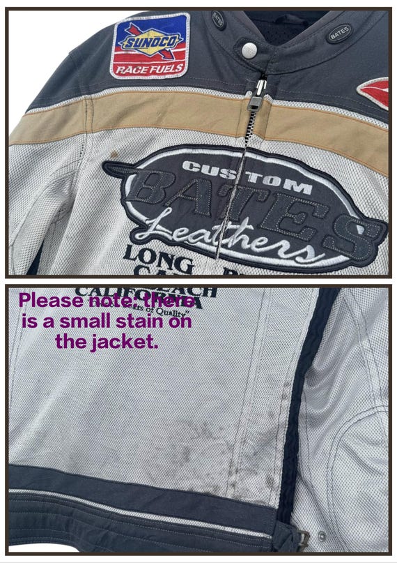 Vintage Bates Custom Leathers Motorcycle Jacket Men R… - Gem