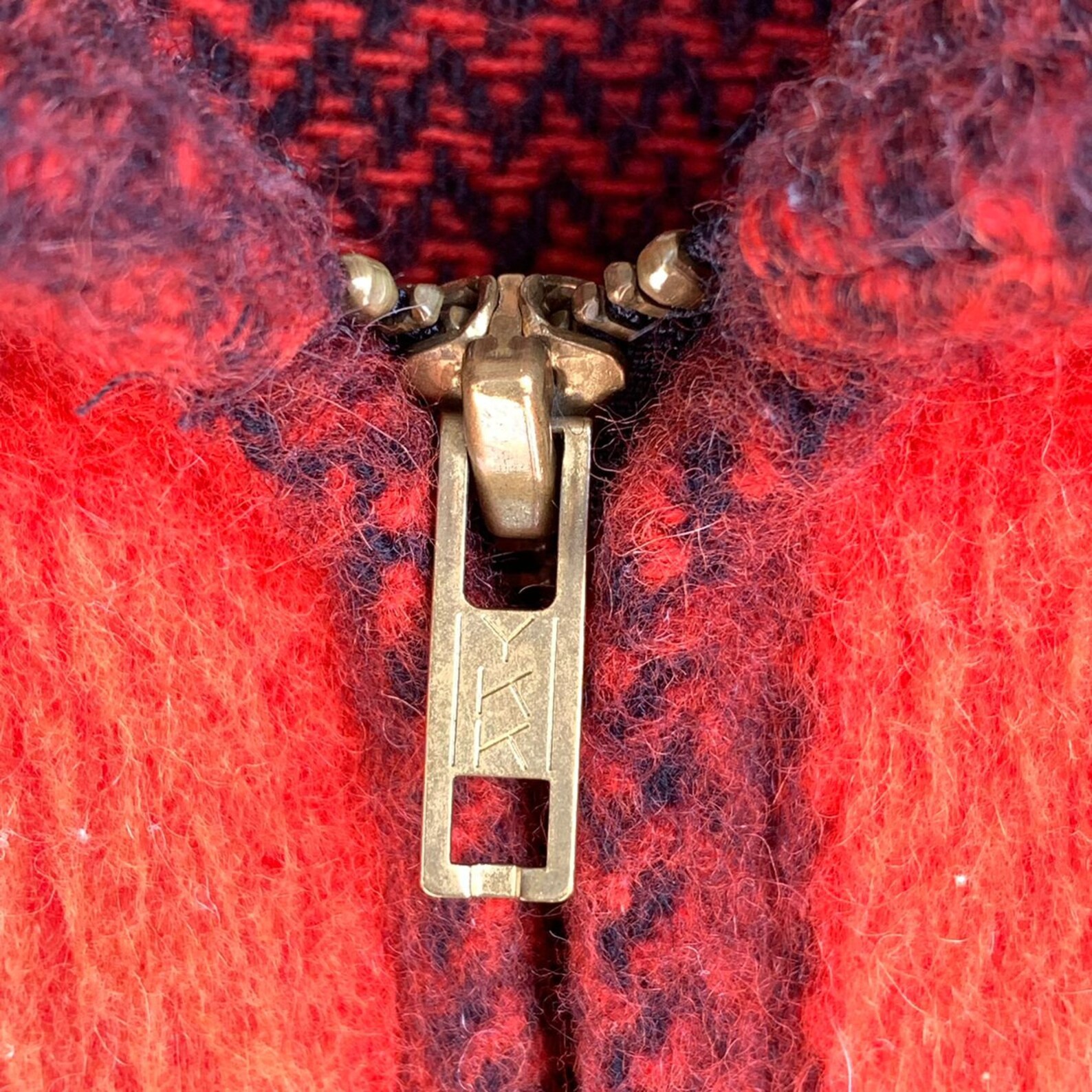 80s Vintage Melton Buffalo Plaid Wool Jacket,medium Size,red and Black ...