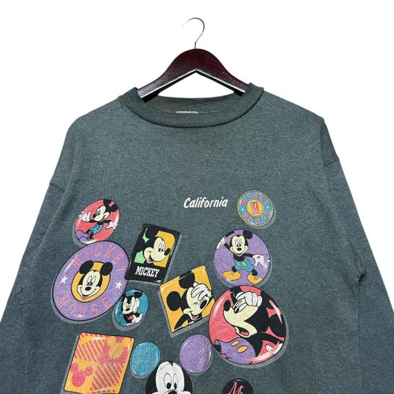 Vintage California Mickey Mouse Graphic Pullover Swea… - Gem