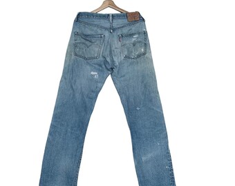 Vintage 70s Disstresed Levis Red Line Selvedge 501 Main Vintage 70s Disstresed Levis Red Line Selvedge 501 Main