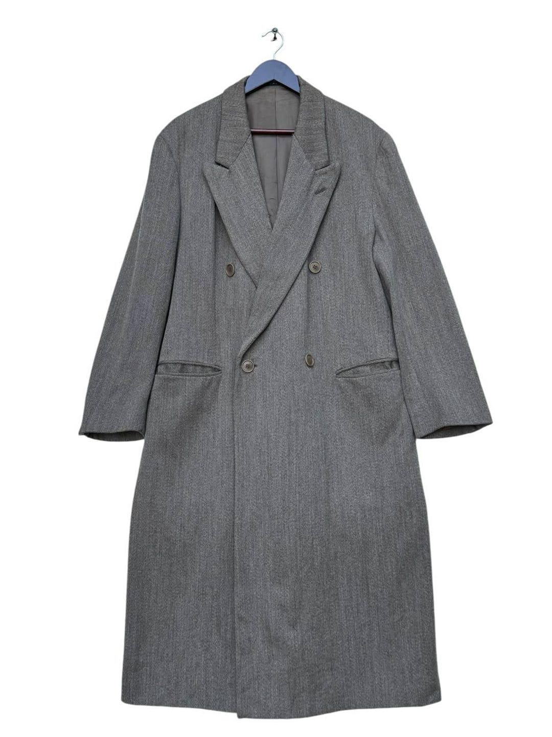 Vintage Emporio Armani Double-breasted Wool Overcoat Made in Italy ...