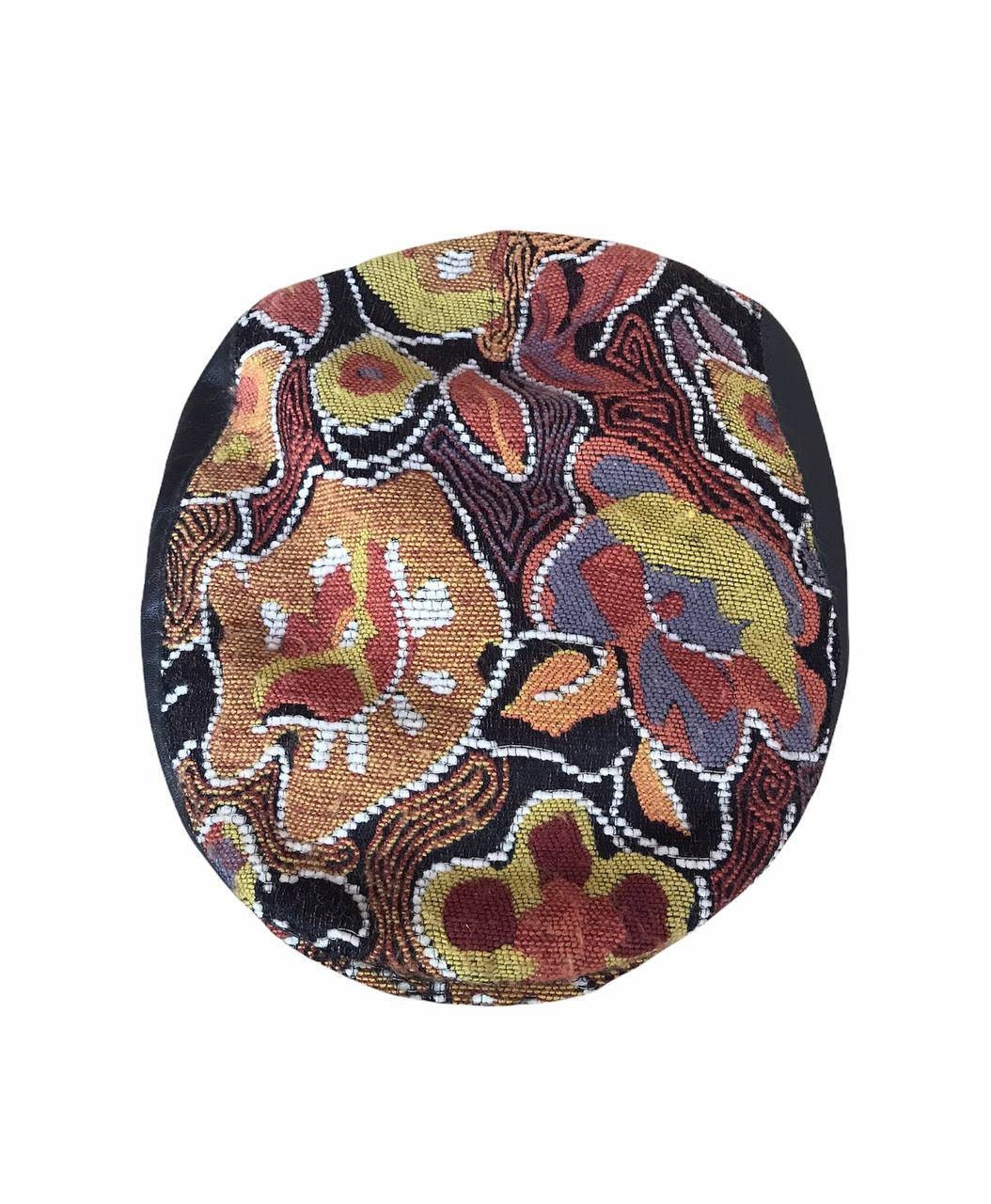 Vintage MARONE Beret Baretta Hat Leather - Etsy