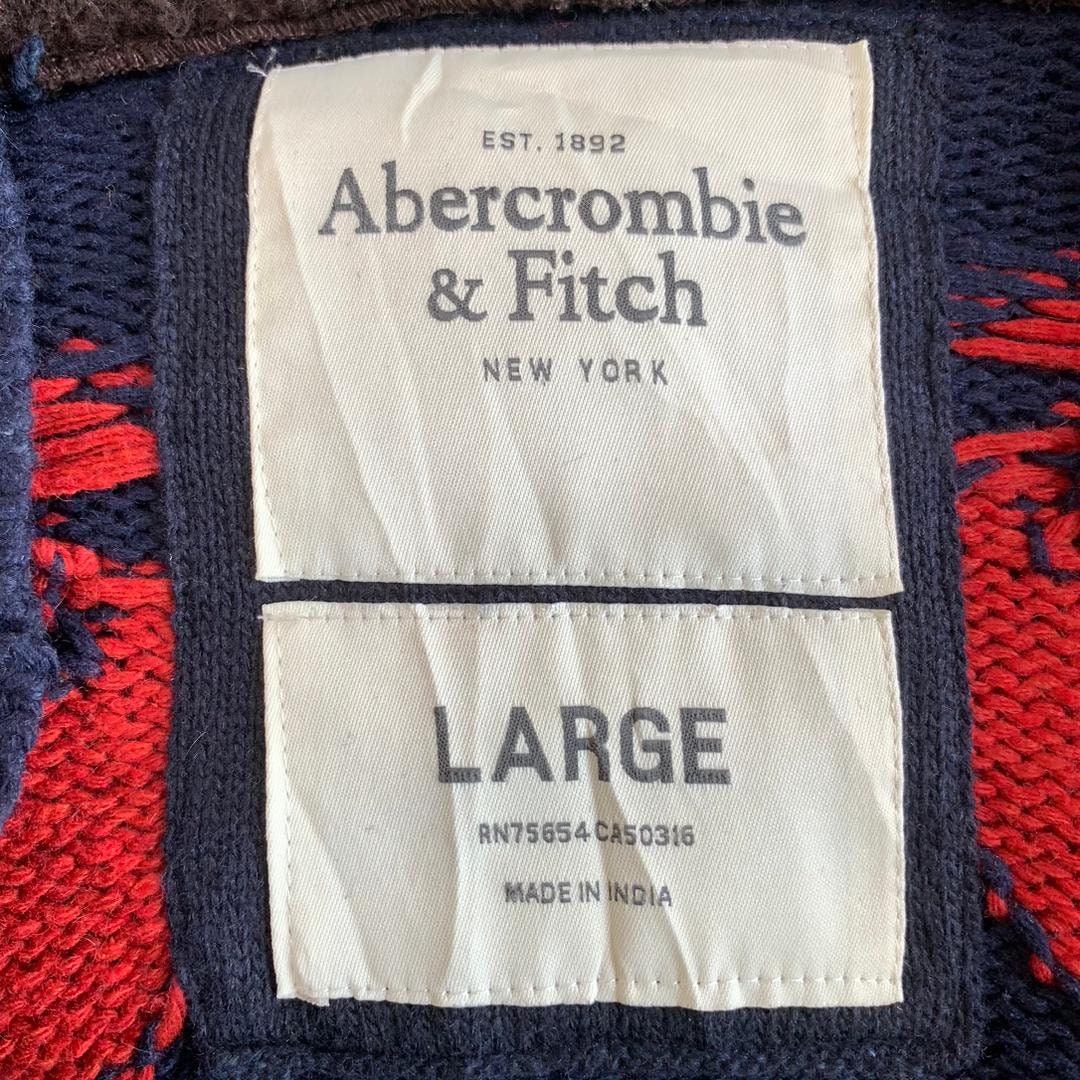 Vintage Abercrombie & Fitch New York Knitted Sweater Vintage Knitted Hooded Cardigan Sweater ...