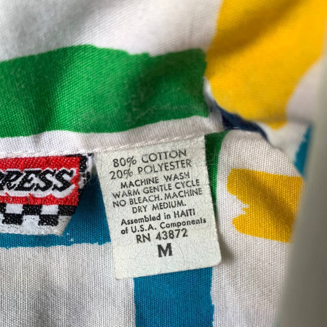 Vintage Cotton Express Multicolor Men Polo Shirt - Etsy