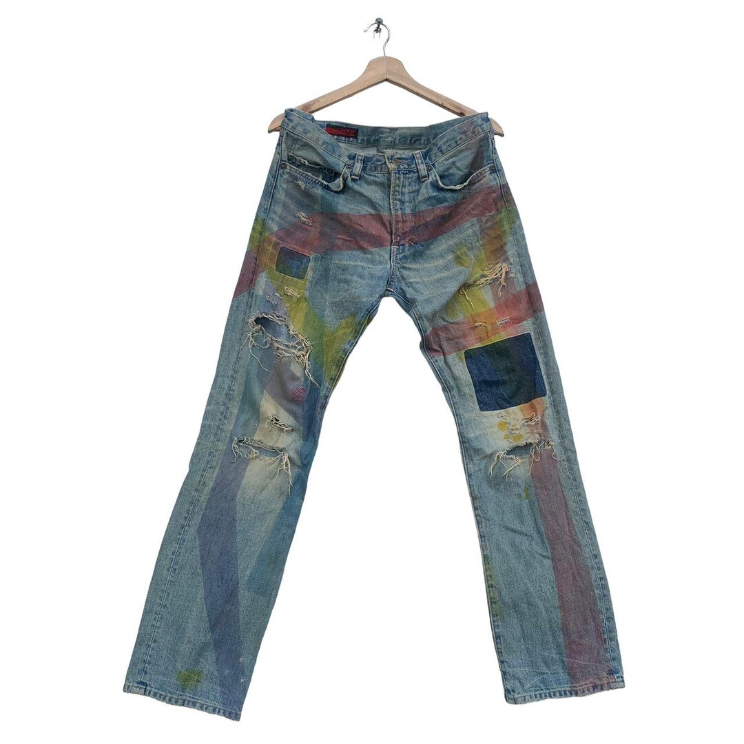 Vintage RNA Slang Japanese Brand Jeans,retro Style Denim,distressed ...