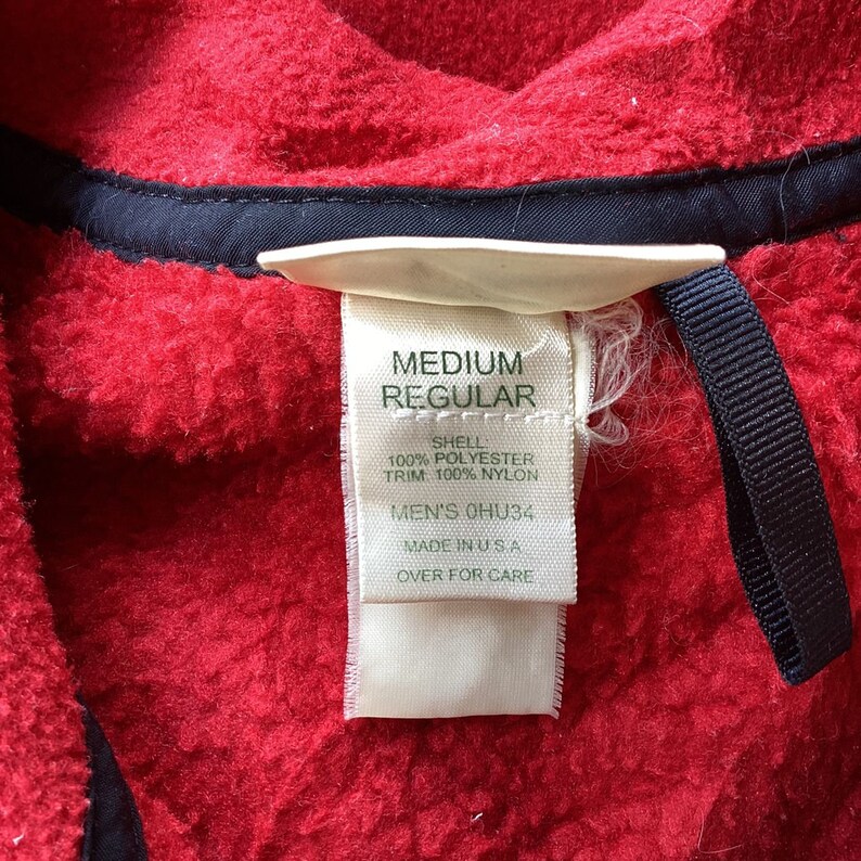 Vintage LL Bean Fleece Vest Jacket,medium Regular Size,red Color,winter ...