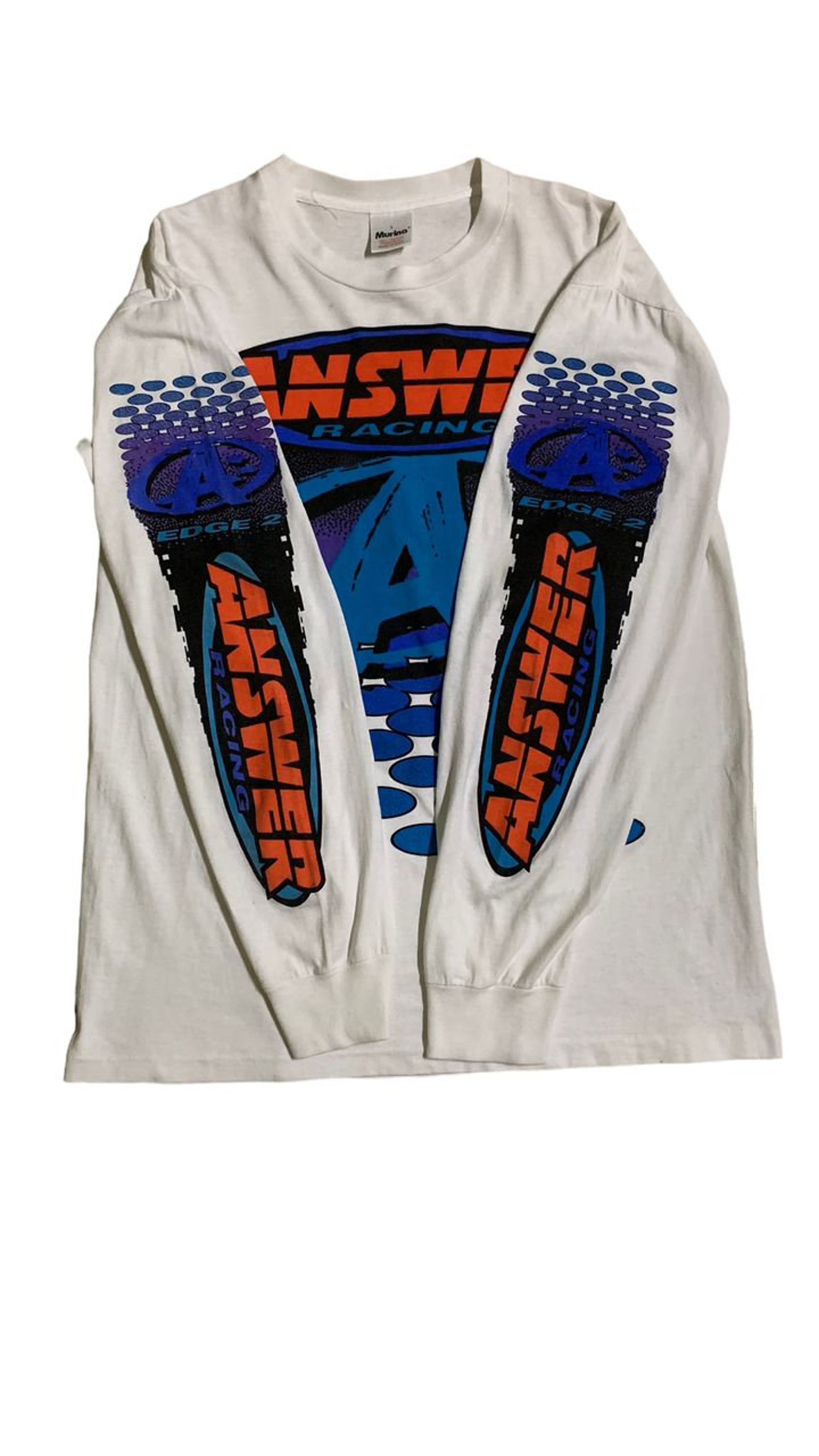 Vintage Answer Racing Motocross Long Sleeve Tshirt Large Size Made in ...