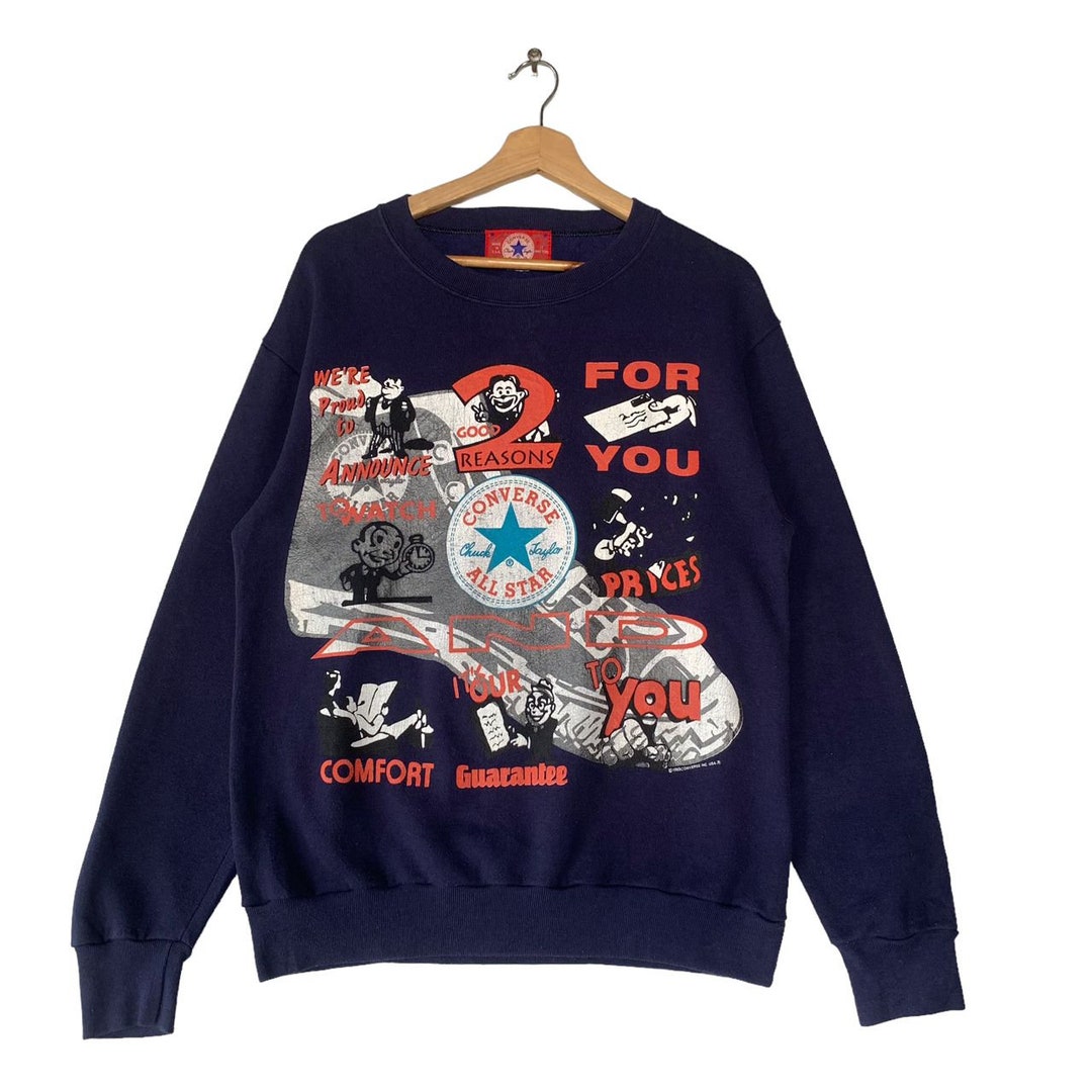 90s Vintage Converse All Star USA Sweatshirt,medium Size,streetwear ...