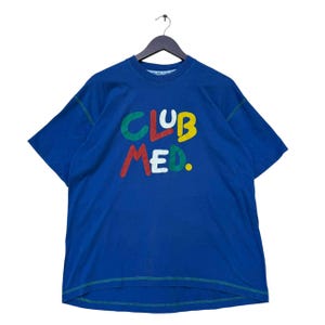 Vintage Club Med Colorful Graphic Logo Blue Tshirt,xl Size,retro ...