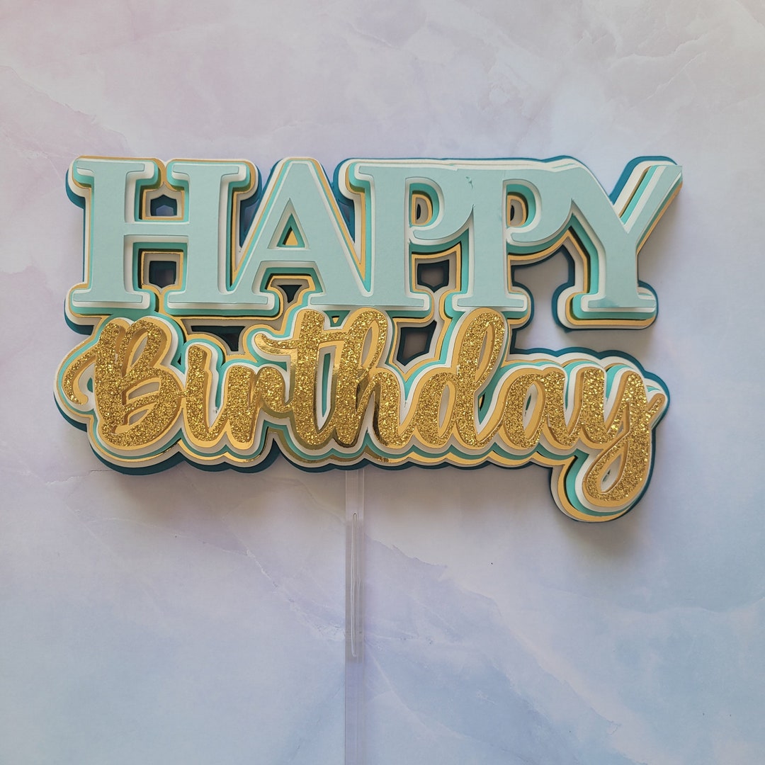 Cake Topper Happy Birthday - Etsy