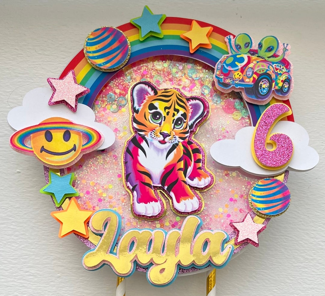 Custom 90s Inspired Leopard Cake Topper (pick Your Characters) - Etsy