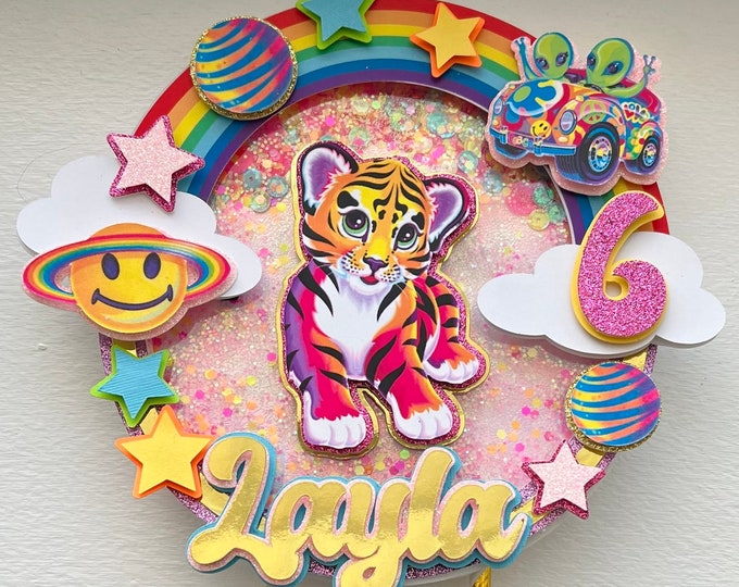 Custom 90s Inspired Leopard Cake Topper (pick Your Characters) - Etsy