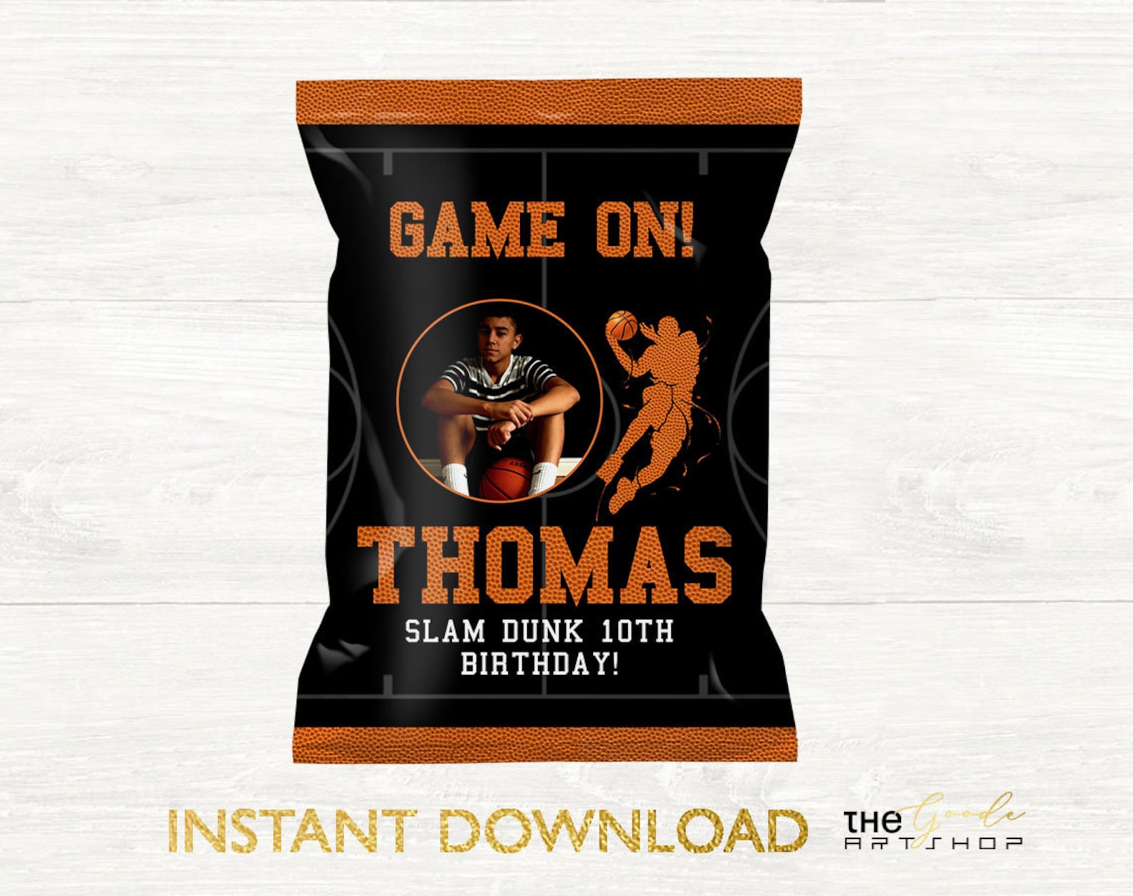 Basketball Chip Bag, Slam-dunk Chip Bag, Basketball Chip Bag Wrapper ...