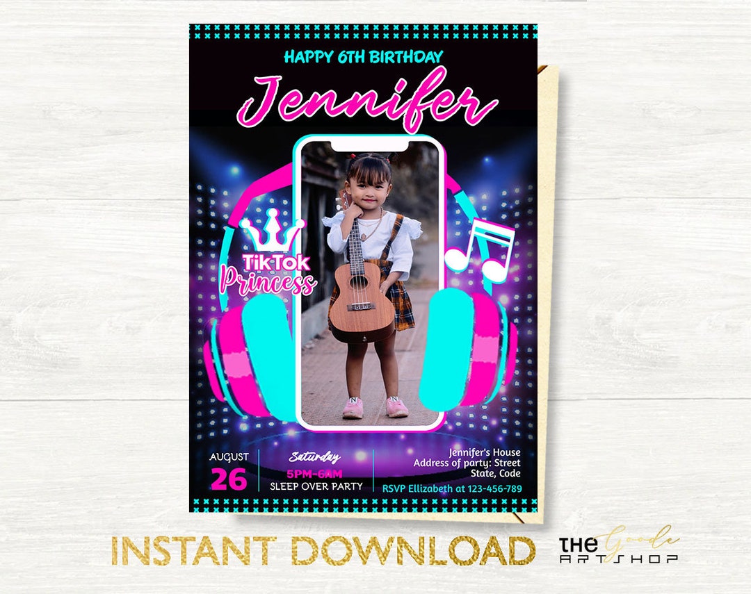 Music Inspired Birthday Invitation Music Party Invitation - Etsy