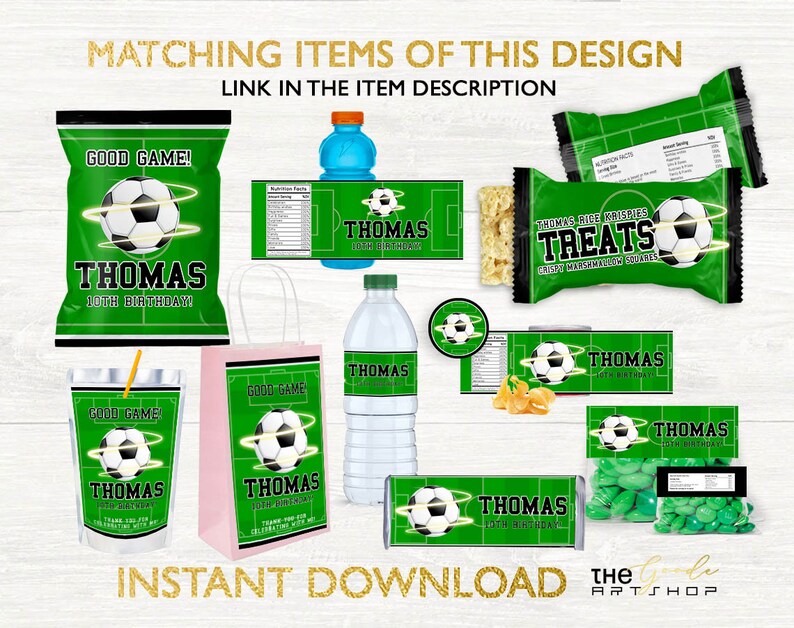 Soccer Chip Bag Football Chip Bag Soccer Chip Bag Wrapper | Etsy