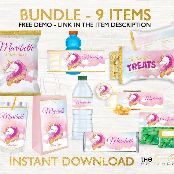 Rainbow Unicorn Party - Etsy