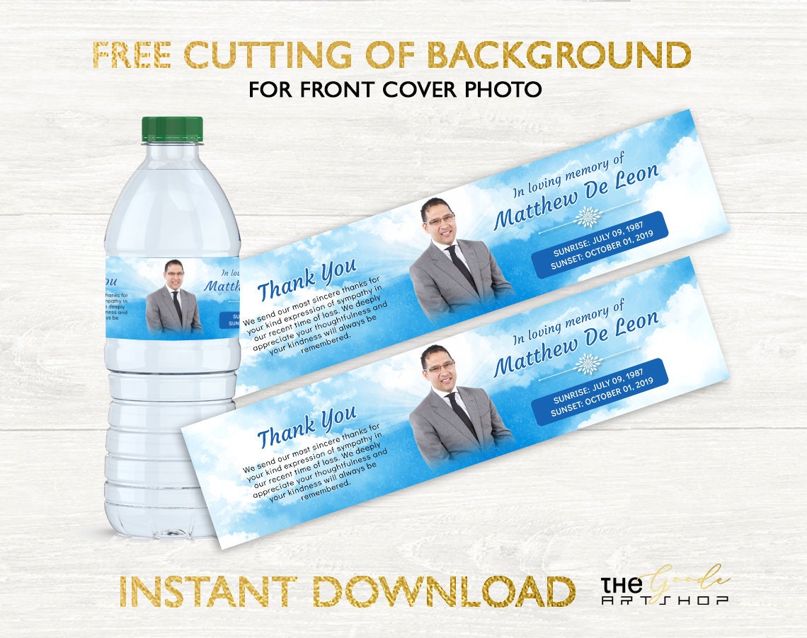 Funeral Water Bottle Memorial Water Bottle in Loving Memory - Etsy