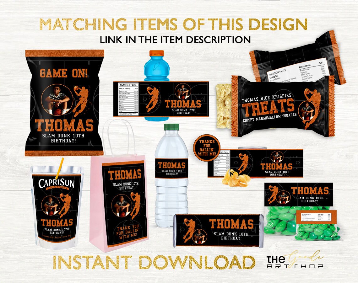 Basketball Gatorade Label Slam-dunk Gatorade Label | Etsy