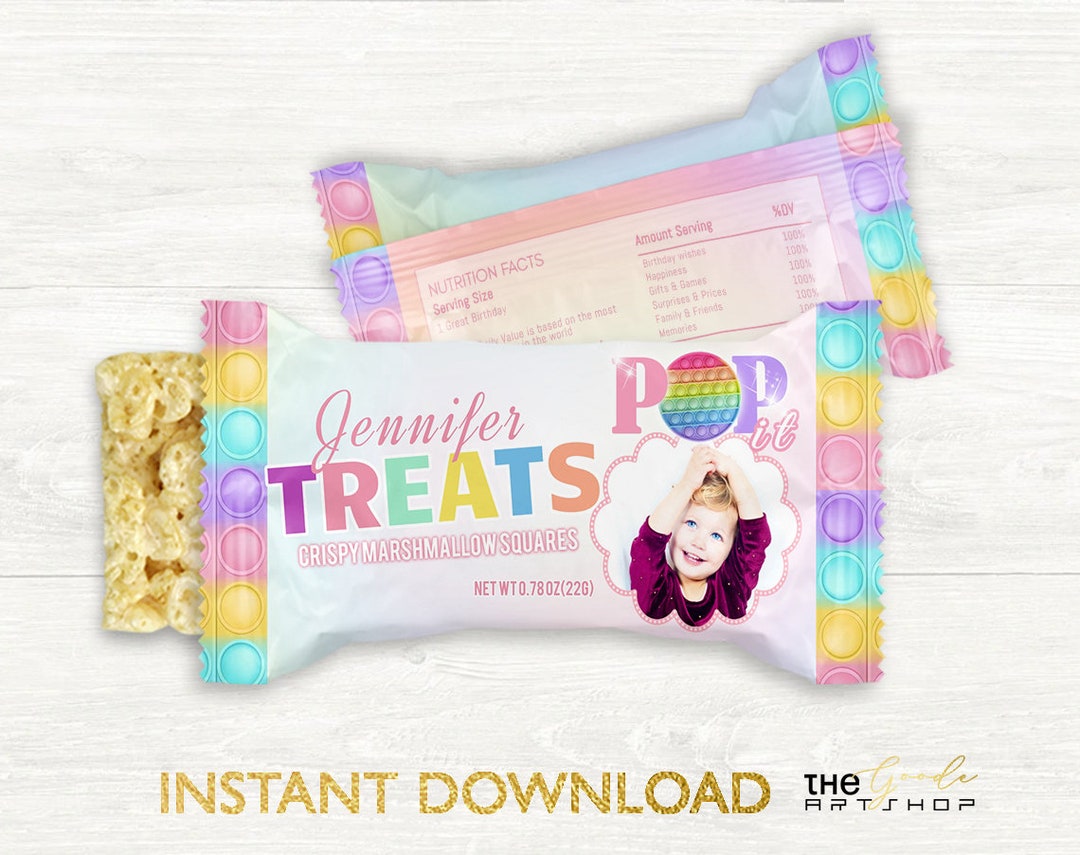 Pop It Rice Krispies Treats, Pop It Rice Treats, Pop It Favors, Pop It ...