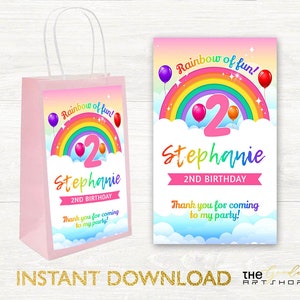 Rainbow Birthday Bundle, Rainbow Party Bundle, Rainbow Bundle, Rainbow ...
