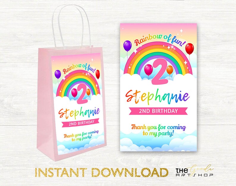 Rainbow Birthday Bundle, Rainbow Party Bundle, Rainbow Bundle, Rainbow ...