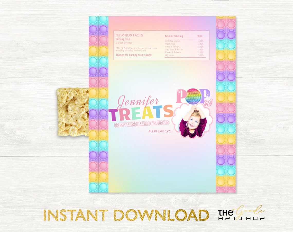 Pop It Rice Krispies Treats, Pop It Rice Treats, Pop It Favors, Pop It ...