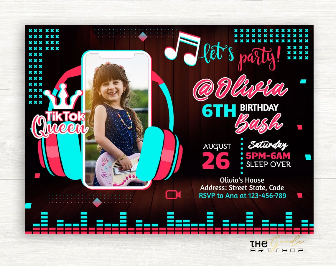 Music Inspired Birthday Invitation Music Party Invite Dance - Etsy