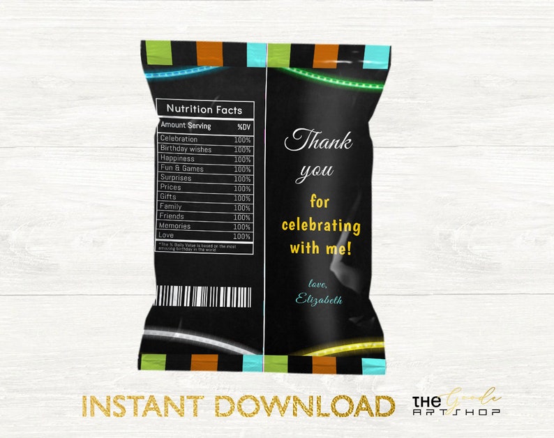 Jump Chip Bag Trampoline Chip Bag Jump Birthday Party Chip | Etsy