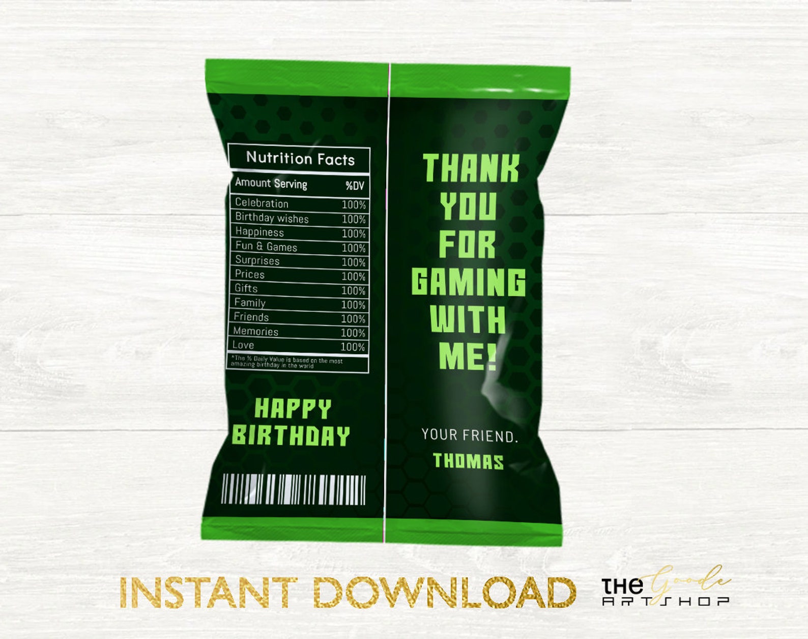 Video Game Chip Bag, Video Game Party Chips, Gamer Party Chip Bag ...