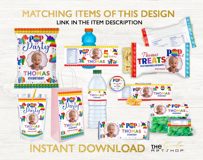 Pop It Chip Bag Rainbow Chip Bag Pop It Chip Bag Wrapper - Etsy