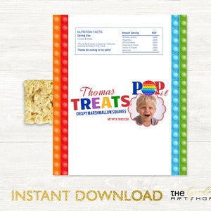 Pop It Rice Krispies Treats, Pop It Rice Treats, Pop It Favors, Pop It ...